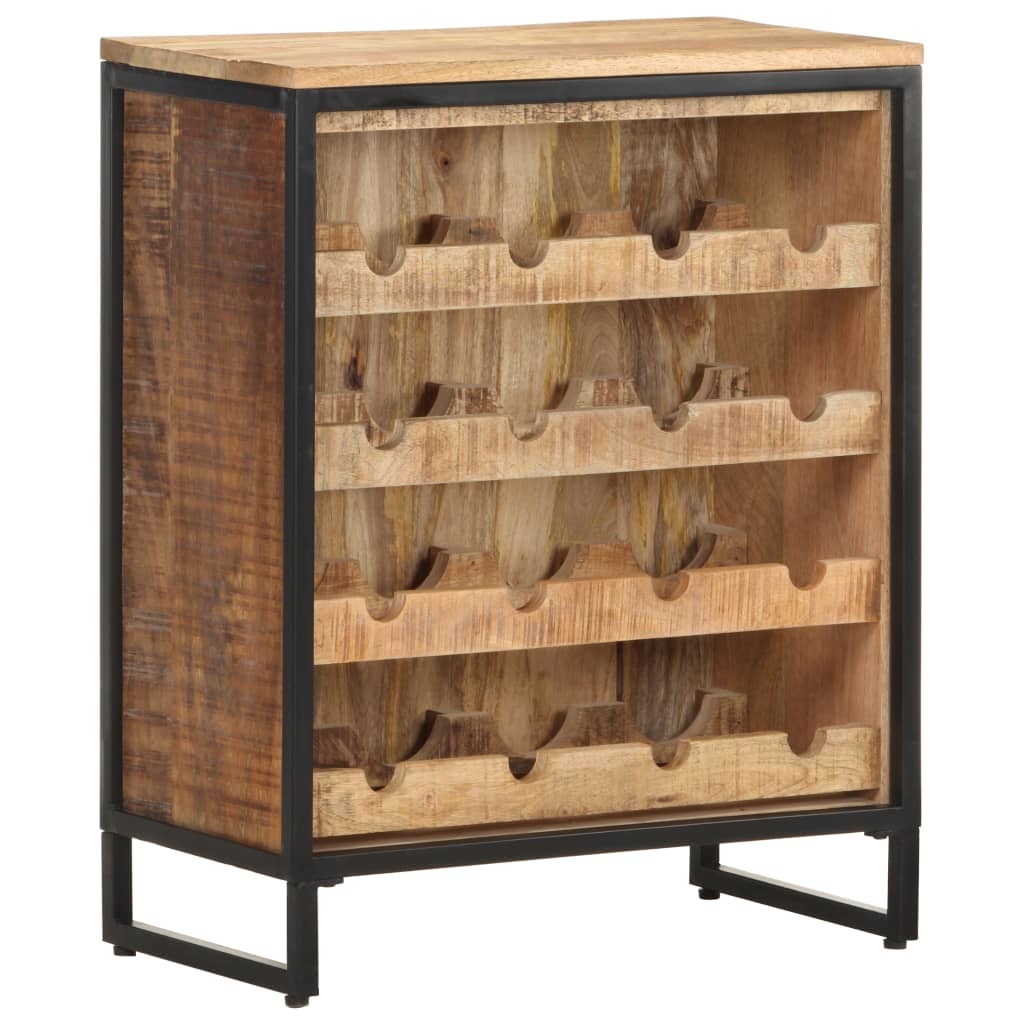 Rough Mango Wood Wine Rack — 6 Post Meridian